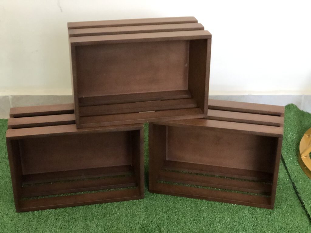 Set x3 guacales de madera